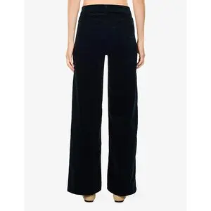 FRAME Palazzo Wide-leg Cotton-blend Corduroy Trousers - Navy