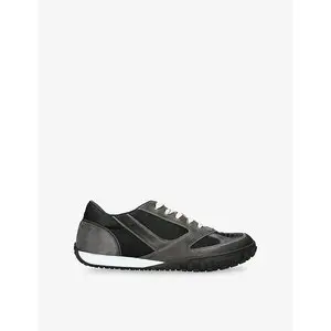 Givenchy Suede And Mesh Lace-up Trainers - Black