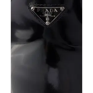 Prada Brushed Leather Heeled Loafers