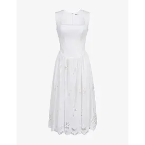 House Of Cb Cotton Midi Dress - White
