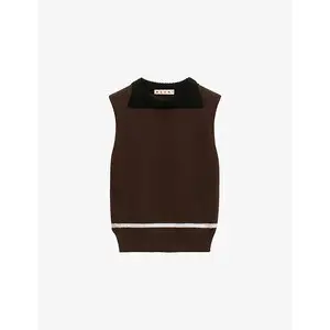 Marni Contrast Neck Panel Knitted Vest - 00m71