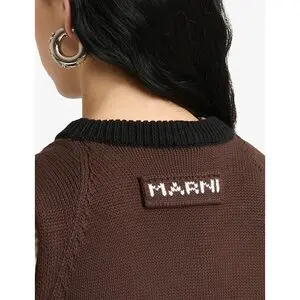 Marni Contrast Neck Panel Knitted Vest