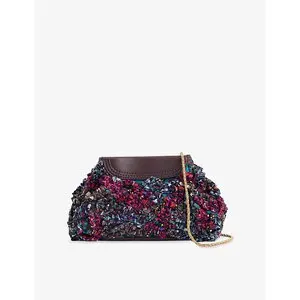Dries Van Noten Bead-embellished Embroidered Woven Clutch Bag