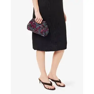 Dries Van Noten Bead-embellished Embroidered Woven Clutch Bag