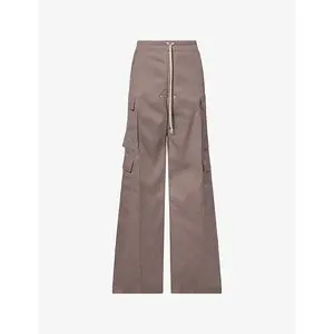 Rick Owens Cargobelas Flared Cotton Cargo Trousers - Dust