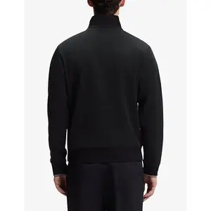BOSS Funnel-neck Half-zip Cotton Sweatshirt