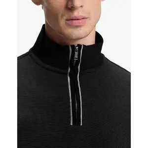 BOSS Funnel-neck Half-zip Cotton Sweatshirt