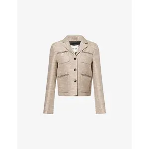 ME+EM Cropped Patch-pocket Cotton-blend Jacket