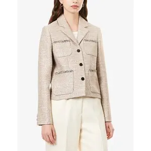 ME+EM Cropped Patch-pocket Cotton-blend Jacket