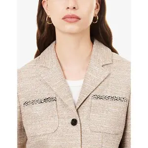 ME+EM Cropped Patch-pocket Cotton-blend Jacket