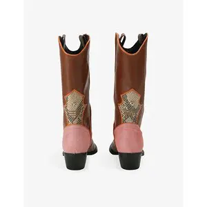 Kurt Geiger Leather And Suede Western Boots