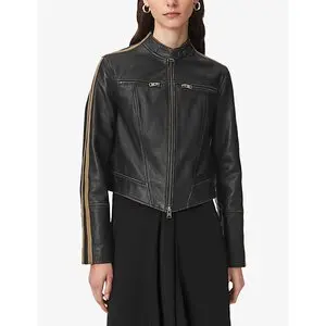 ALLSAINTS Tiggy High-neck Leather Jacket