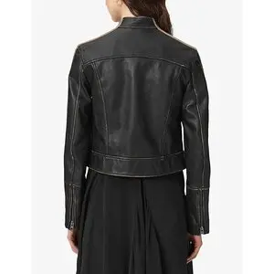 ALLSAINTS Tiggy High-neck Leather Jacket