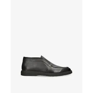Santoni Detroit Leather Loafers - Grey/dark
