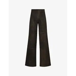 ARMA Karina Wide-leg Suede Trousers - Iron