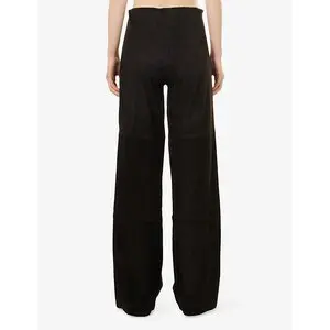 ARMA Karina Wide-leg Suede Trousers