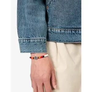 TWOJEYS Sunrise Superstar Beaded Sterling Silver-plated Brass Bracelet