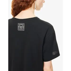 TOTEME Classic Short-sleeve Cotton-jersey T-shirt - Black