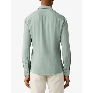HACKETT  Textured Tailored-fit Cotton Shirt - Spring Green