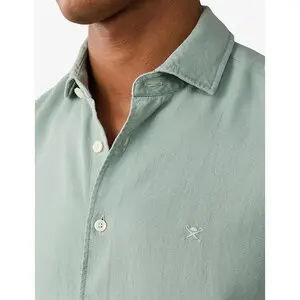HACKETT  Textured Tailored-fit Cotton Shirt - Spring Green