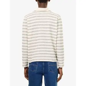 PERCIVAL Laurent Striped Cotton-knit Polo Top