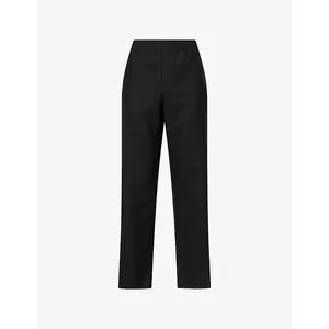 Burberry Trevor Straight-leg Cotton Trousers - Black