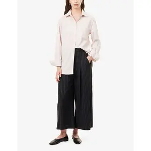 ME+EM Pinstriped Wool-blend Culottes