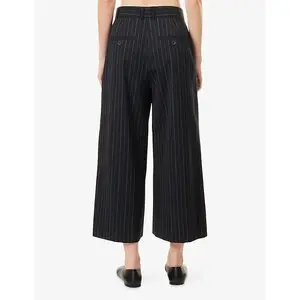 ME+EM Pinstriped Wool-blend Culottes