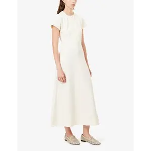 ME+EM V-neck Fit And Flare Midi Dress