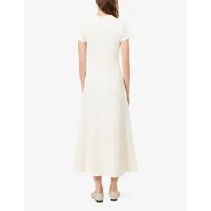 ME+EM V-neck Fit And Flare Midi Dress