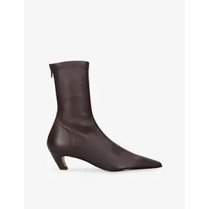 Khaite Arizona 40 Stretch-leather Ankle Boots