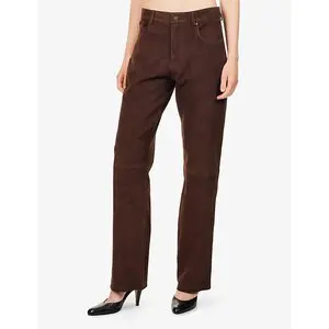 ARMA Suede Straight-leg Trousers