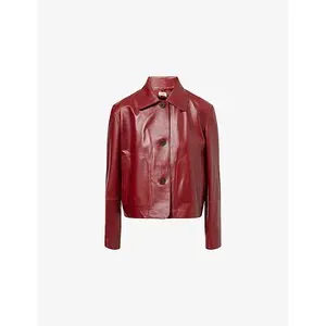 ARMA Regular-fit Leather Jacket - Saffran Red