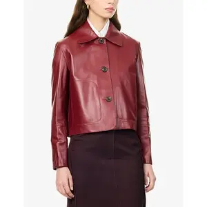 ARMA Regular-fit Leather Jacket - Saffran Red