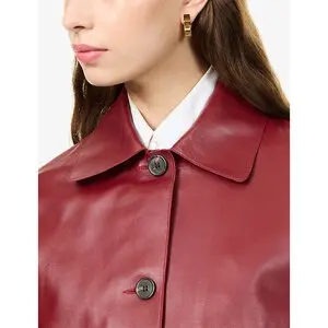 ARMA Regular-fit Leather Jacket - Saffran Red