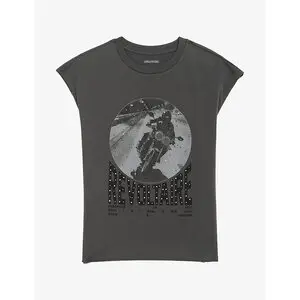 Zadig&Voltaire Cloe Rhinestone Embellished Cotton-jersey Tank Top