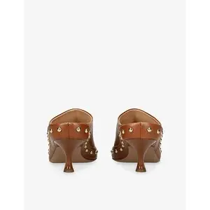 Chloé Junie Leather Heeled Mules