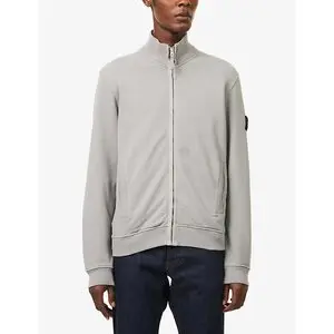 Stone Island Brushed Cotton-jersey Zip-up Jacket