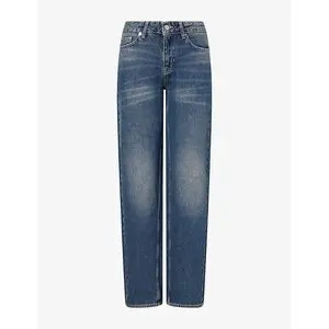 PEACHY DEN Joan Wide-leg Denim Jeans - Darkfade