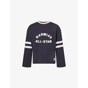 NAHMIAS All Star Varsity Long-sleeve Cotton-jersey T-shirt - Black