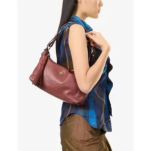 VIVIENNE WESTWOOD Emma Leather Shoulder Bag - Chestnut
