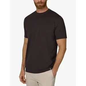 Boggi Milano Short-sleeved Branded-tab Stretch-cotton T-shirt