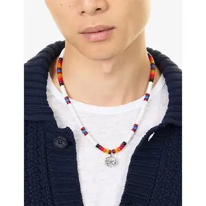 TWOJEYS Sunrise Superstar Beaded Sterling Silver-plated Brass Necklace