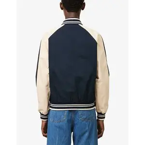 Valentino Garavani Contrast-stripe Zip-up Cotton Bomber Jacket