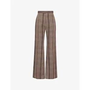 VIVIENNE WESTWOOD Check Wide-leg Woven Trousers