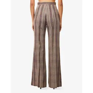 VIVIENNE WESTWOOD Check Wide-leg Woven Trousers