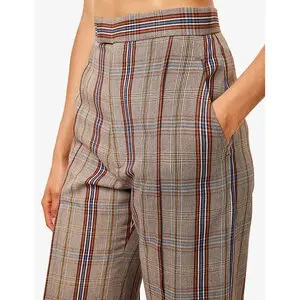 VIVIENNE WESTWOOD Check Wide-leg Woven Trousers