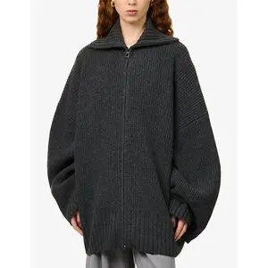 THE FRANKIE SHOP Veda Knitted Wool Cardigan