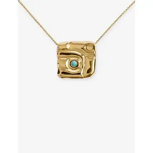 Monica Vinader 18ct Yellow Vermeil And Amazonite Chain Necklace