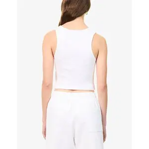 SPORTY & RICH Britney Logo-print Cotton Tank Top